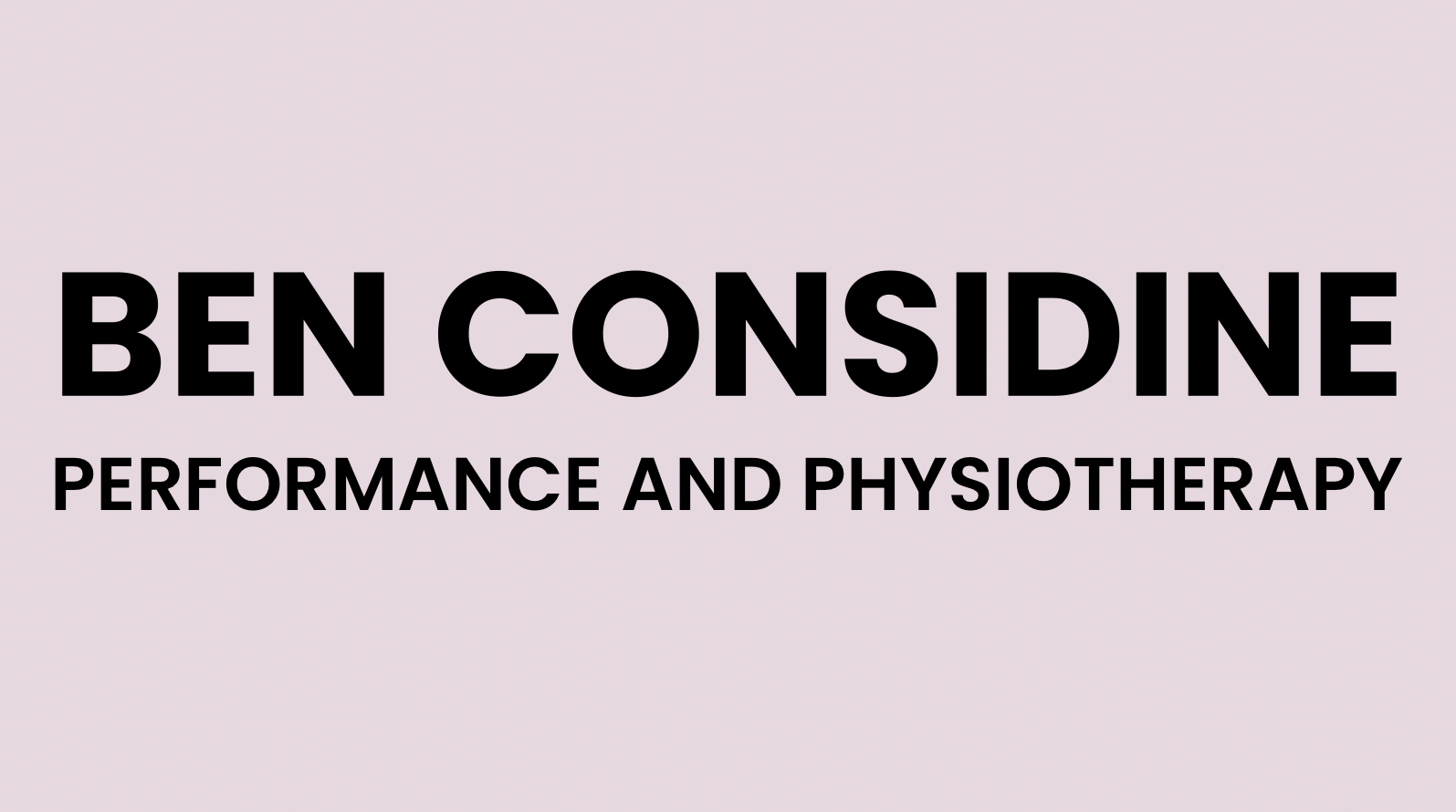 Ben Considine Performance and Physiotherapy